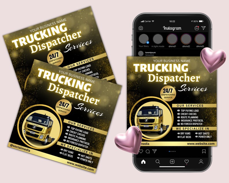 Truck Dispatcher Flyer, Business Flyer, Trucking Flyer, Dispatch Course ...