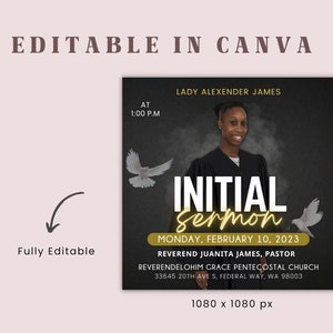Initial Sermon Flyer, Social Media Flyer Template for Initial Sermon ...