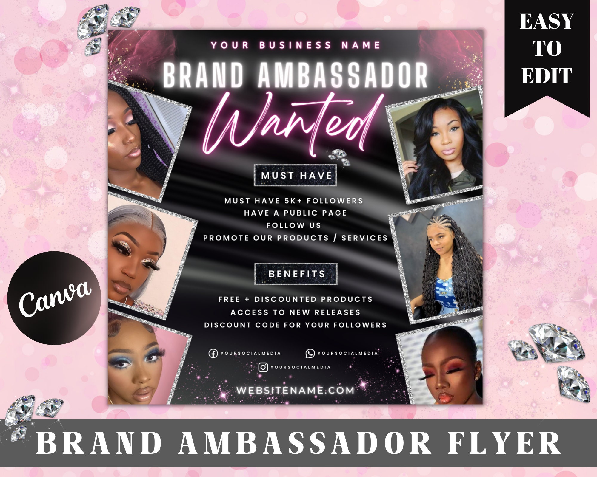 Ambassador Flyer Template Brand Ambassador Flyer Template - Etsy Ireland