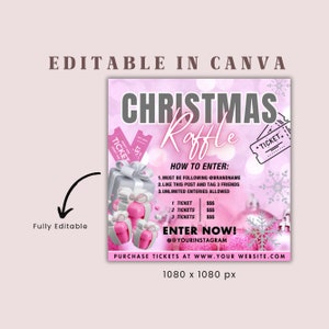 Christmas Raffle Flyer, Christmas Flyer, DIY Flyer Design Template ...