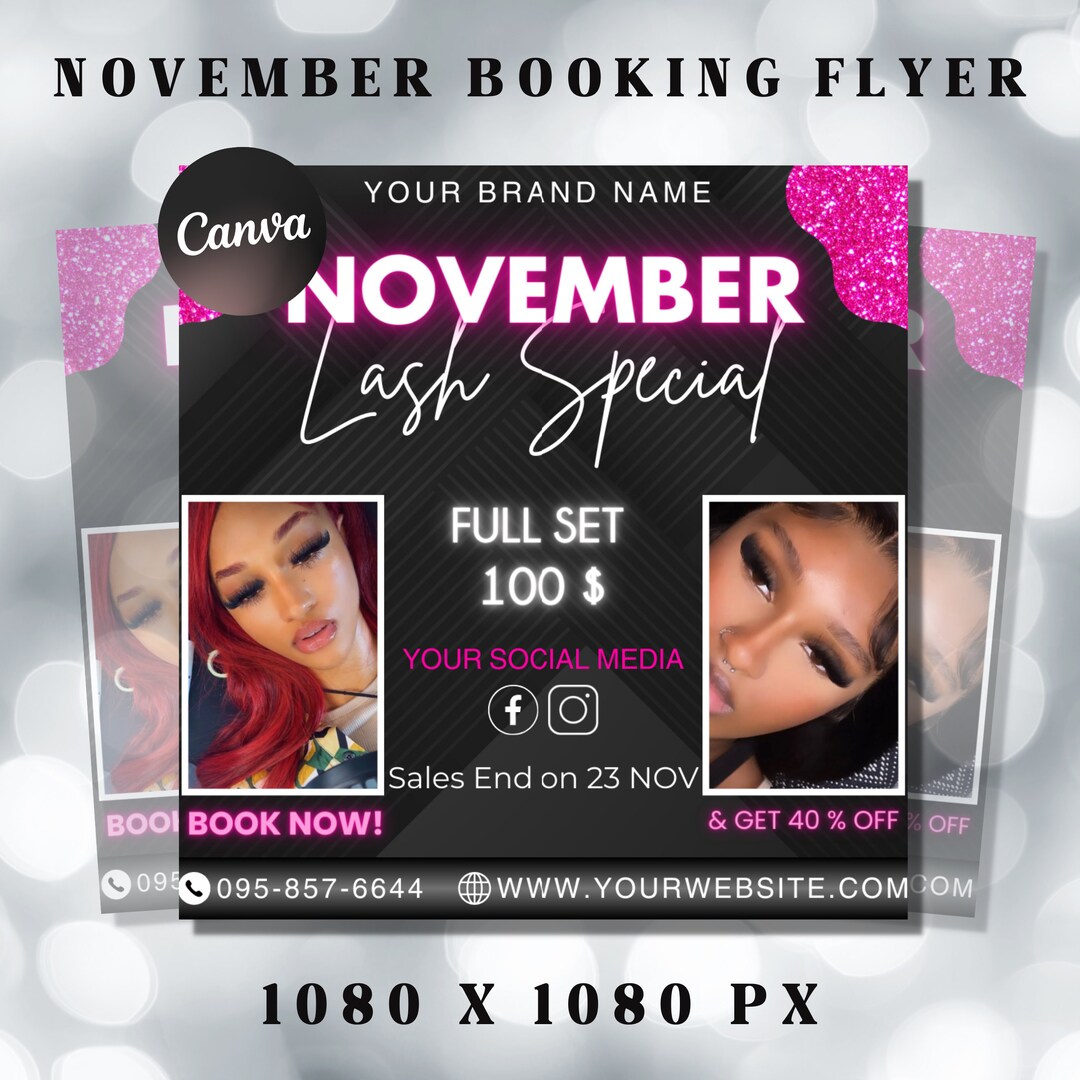 November Booking Flyer Fall Bookings Available Deals Flyer - Etsy