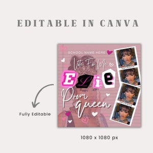 Vote for Prom Queen Flyer, Prom Send off Flyer, Prom Invitation Flyer ...