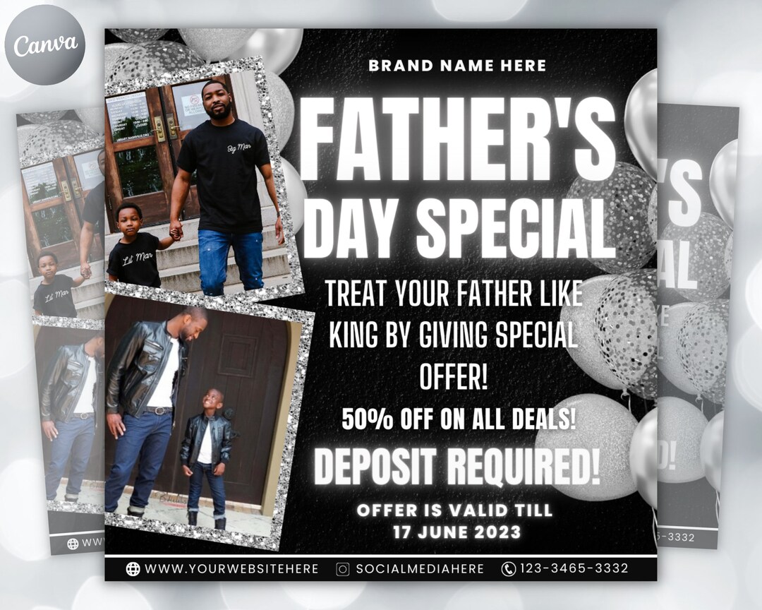 Father's Day Special Flyer Template, Event Flyer, Hair Nails Lashes Mua ...