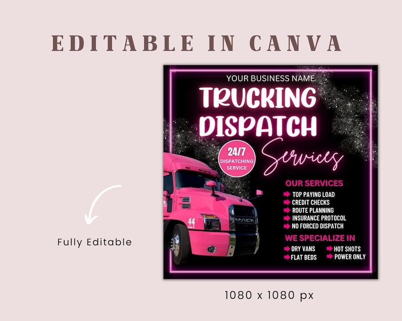 Truck Dispatcher Flyer, Freight Dispatching Flyer, Truck Business Flyer ...