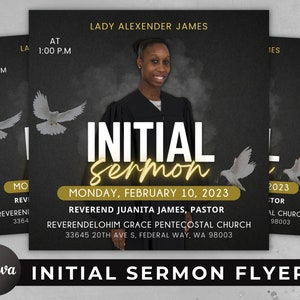 Initial Sermon Flyer, Social Media Flyer Template for Initial Sermon ...