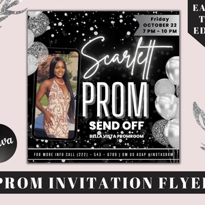 Prom Invitation Flyer, Prom Event Flyer, Prom Invitation, Prom Event ...