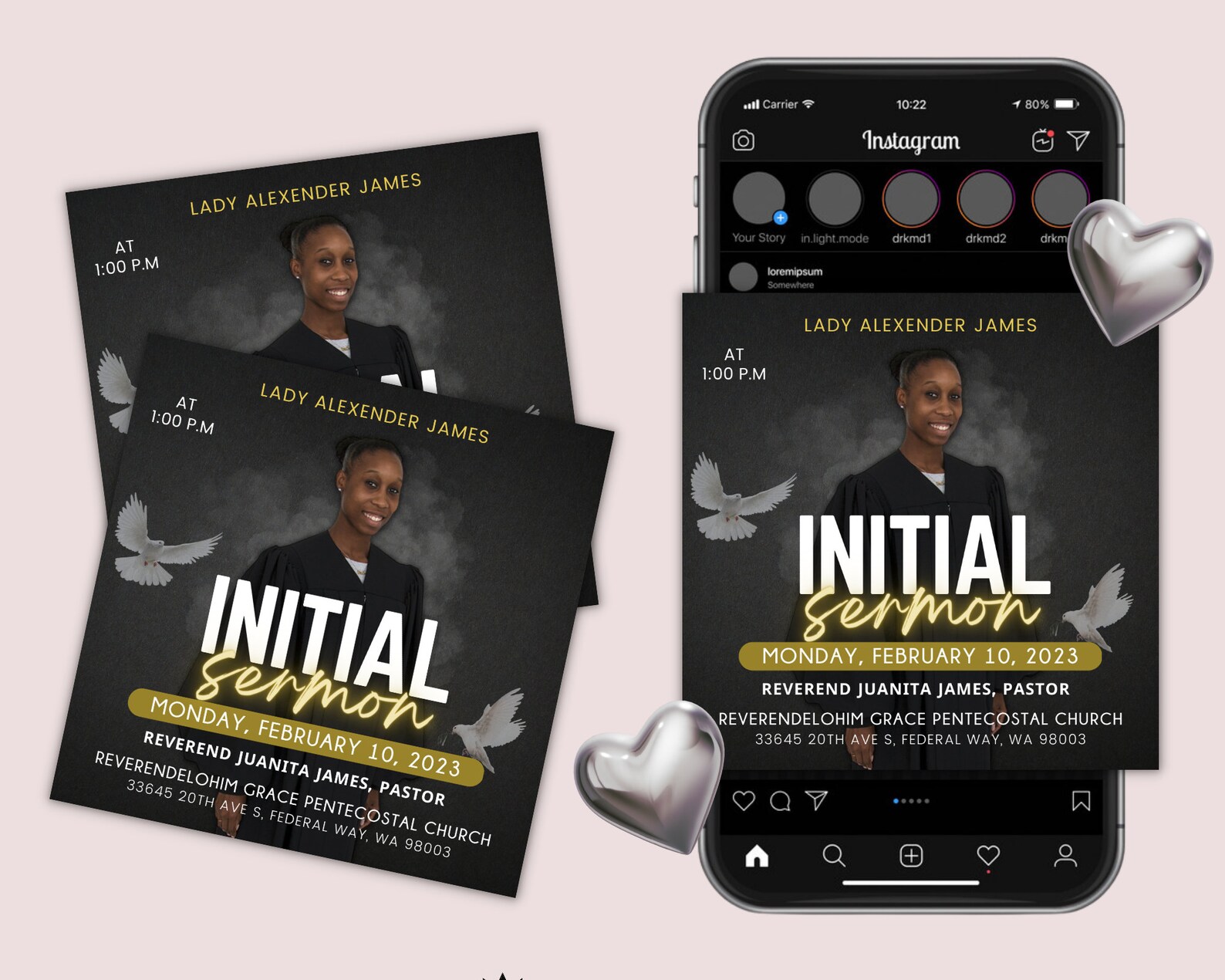 Initial Sermon Flyer, Social Media Flyer Template for Initial Sermon ...