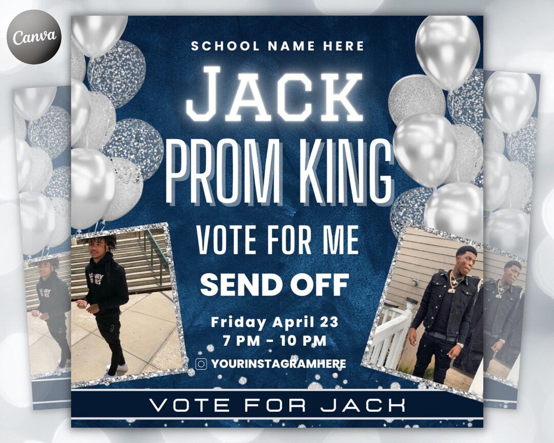 Vote Homecoming KING , Social Media Flyer, Class Campaign Flyer, High ...