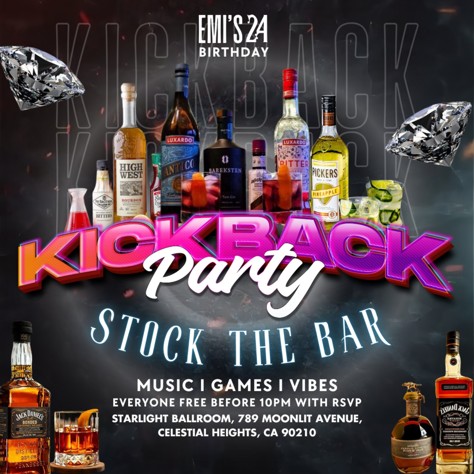 Kickback Party Flyer, Editable Kickback Club Flyer, Club DJ Party ...