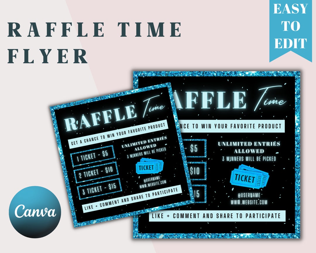 Raffle Flyer Template, Raffle Ticket Flyer, Lash Raffle Flyer, Raffle ...