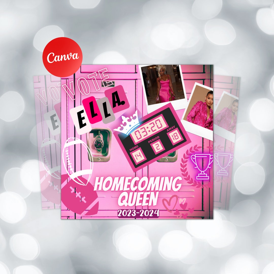 Homecoming Queen Campaign Flyer Diy Vote For Me Election High School