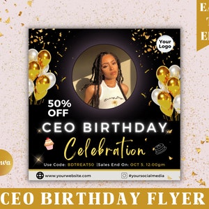 CEO Birthday Anniversary, Ceo Birthday Flyer, Anniversary Flyer ...