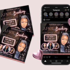 April Bookings Flyer | DIY Spring Appointments Available Beauty Hair ...