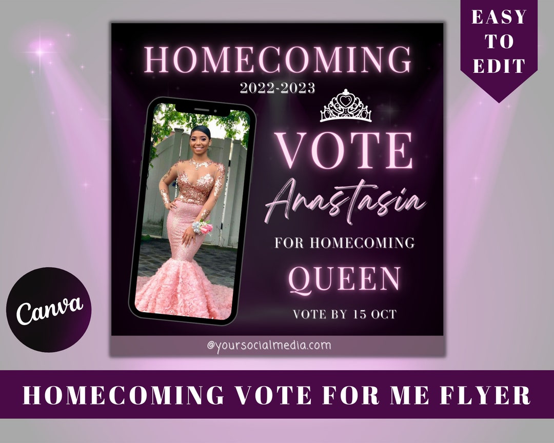 Vote Homecoming Queen, Homecoming Sale, School Flyer, Class Flyer ...
