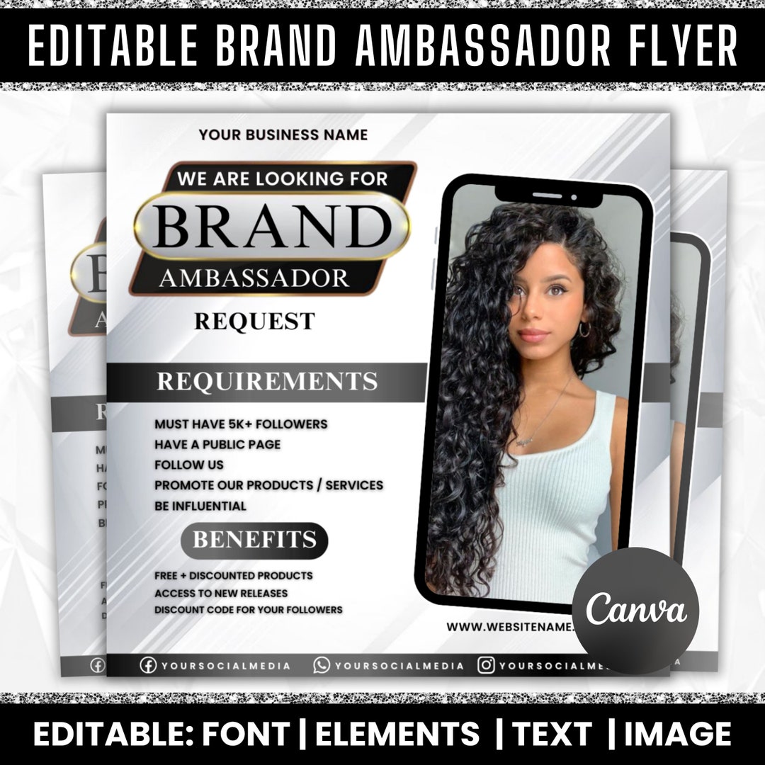 Ambassador Flyer Template, Brand Ambassador Flyer Template, Social ...