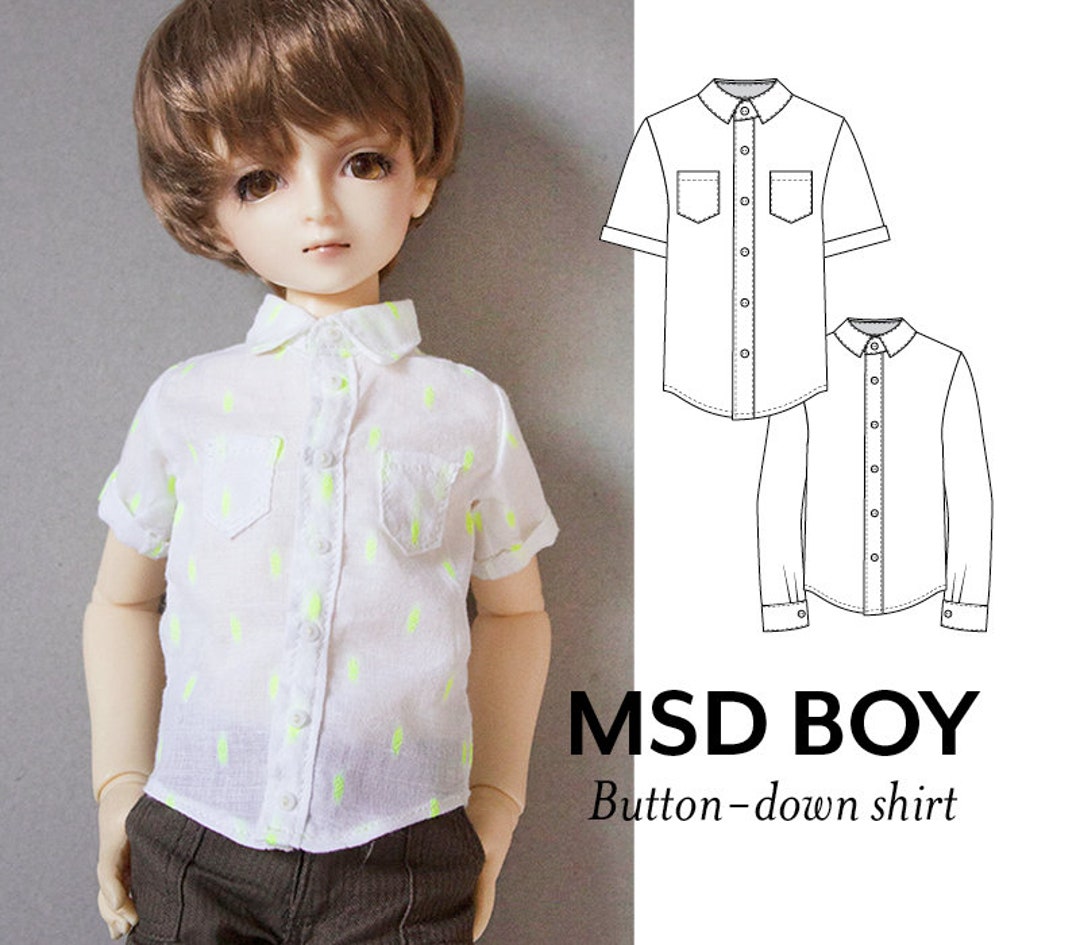 MSD Boy Doll Shirt Sewing Pattern, 1/4 BJD Clothes (PDF) - Etsy