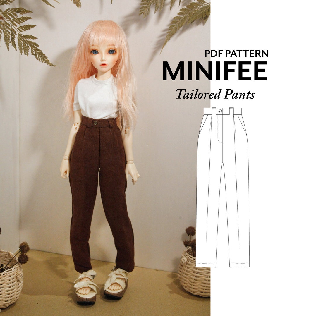 BJD Minifee Sewing Pdf Patterns, Slim MSD Pants for 1/4 Ball Jointed ...