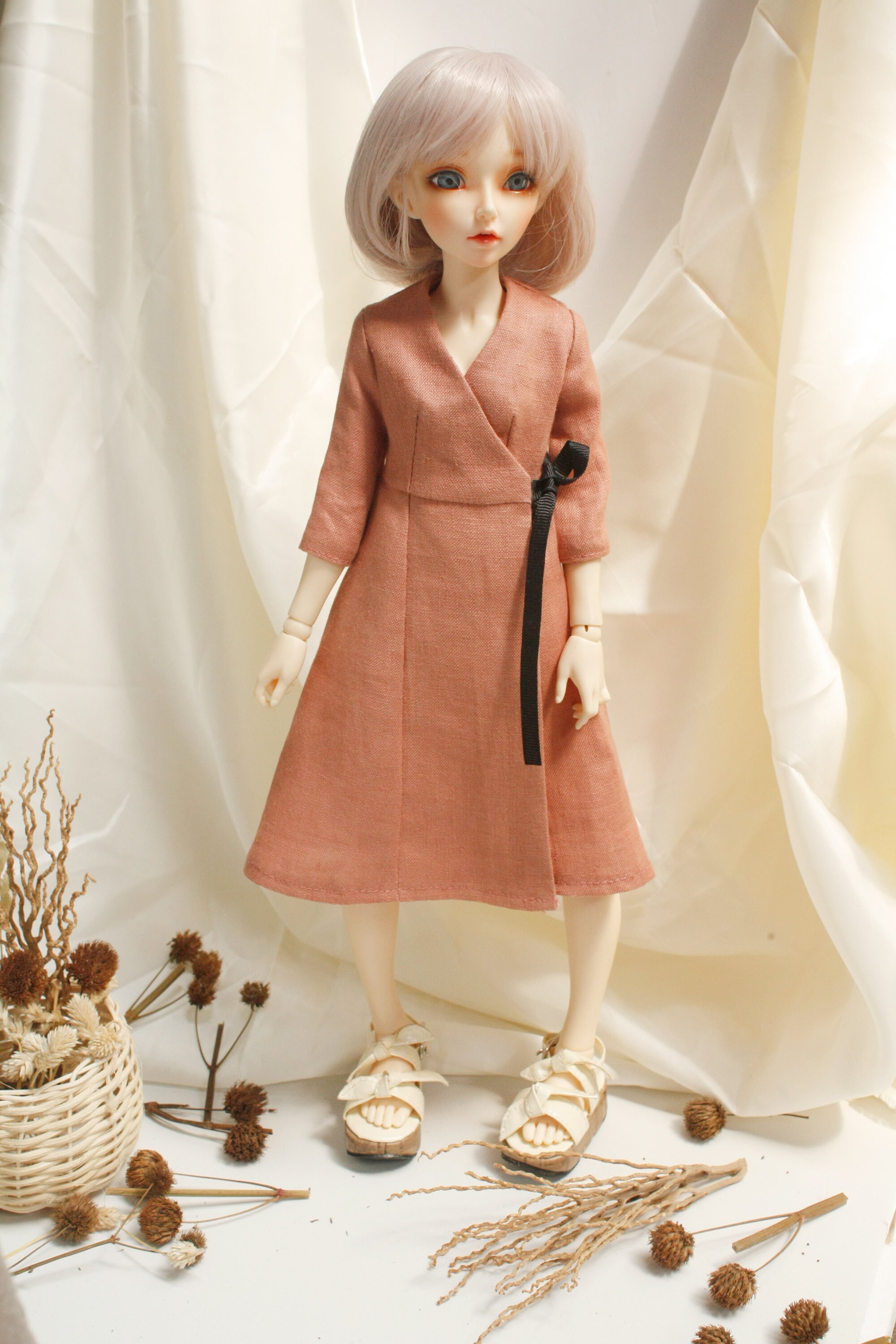 Minifee Wrap Dress Sewing Pattern BJD Slim MSD Unoa Clothes - Etsy