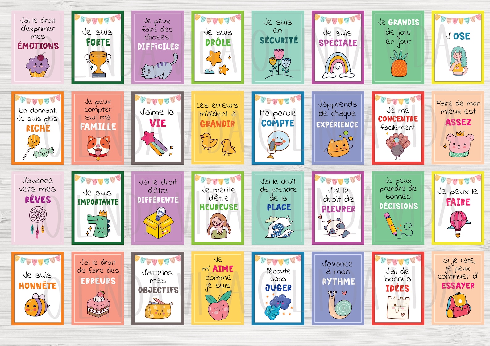 64 Cartes d'Affirmations Positives pour Enfants à - Etsy France