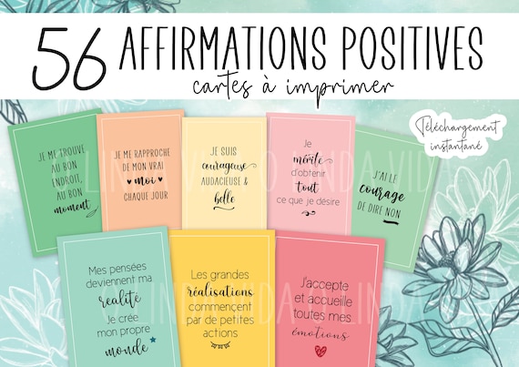 56 Cartes D'affirmations Positives à Imprimer - Etsy UK