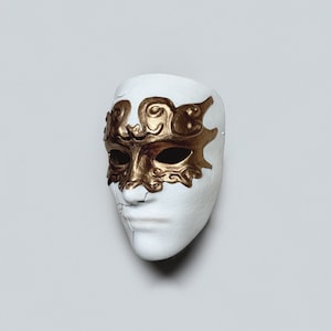 Eyes Wide Shut Inspired Mask - Venetian Mask - Fidelio Mask - Gold Eyes ...