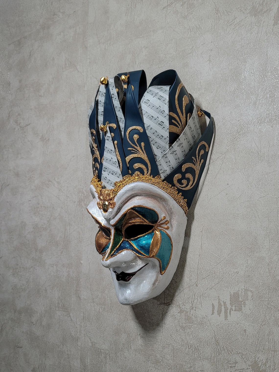 Venetian Mask Joker Mask Rio Venice Carnival Jester - Etsy