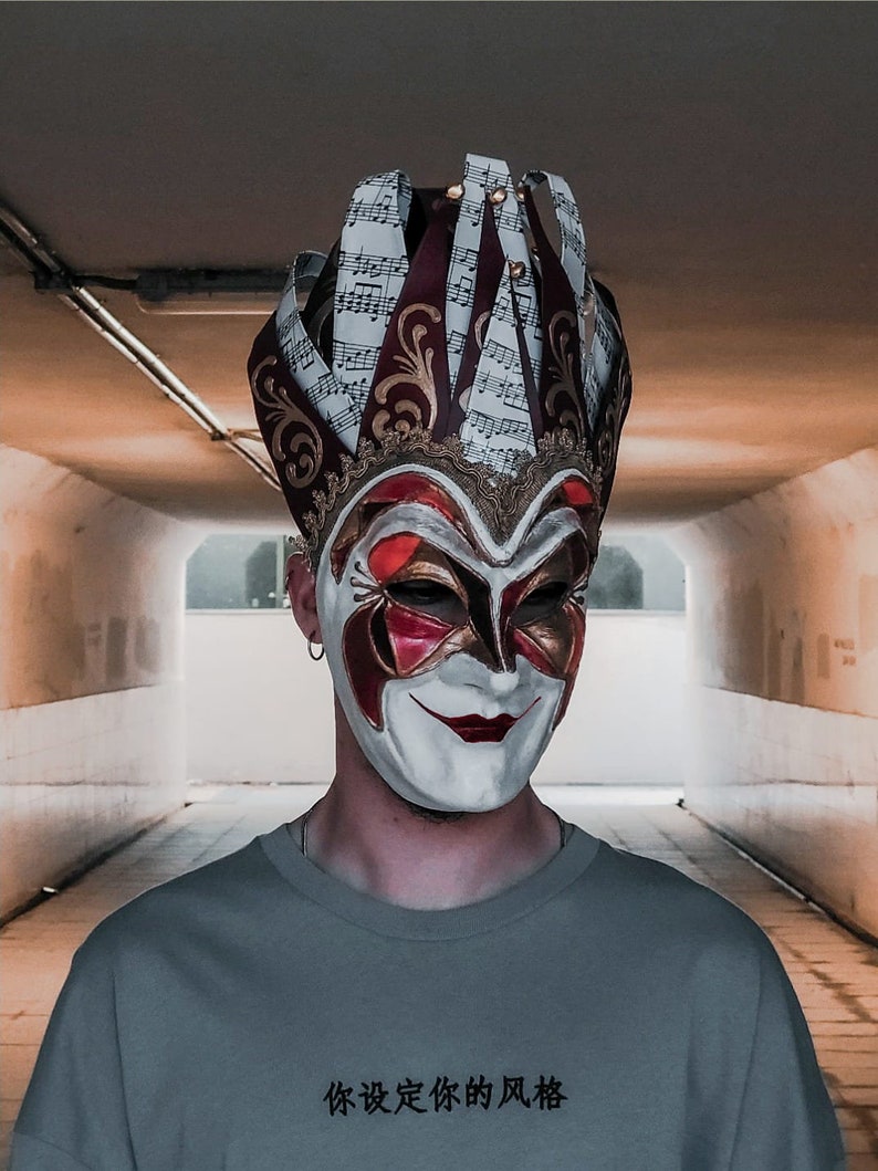 Venetian Mask Red Mask Joker Mask Rio Venice Carnival Jester Masquerade ...