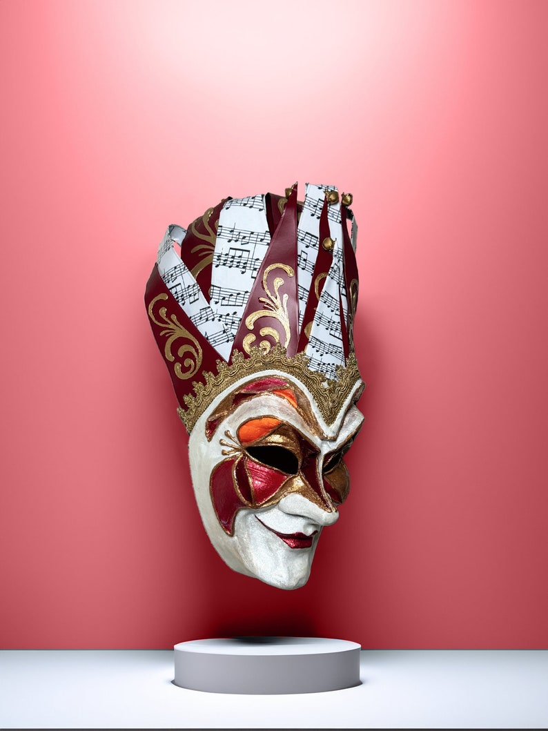 Venetian Mask Red Mask Joker Mask Rio Venice Carnival Jester Masquerade ...