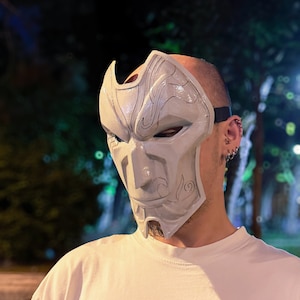 Jhin League of Legends Mask - Cosplay Wearable Mask - Party, Masquerade ...