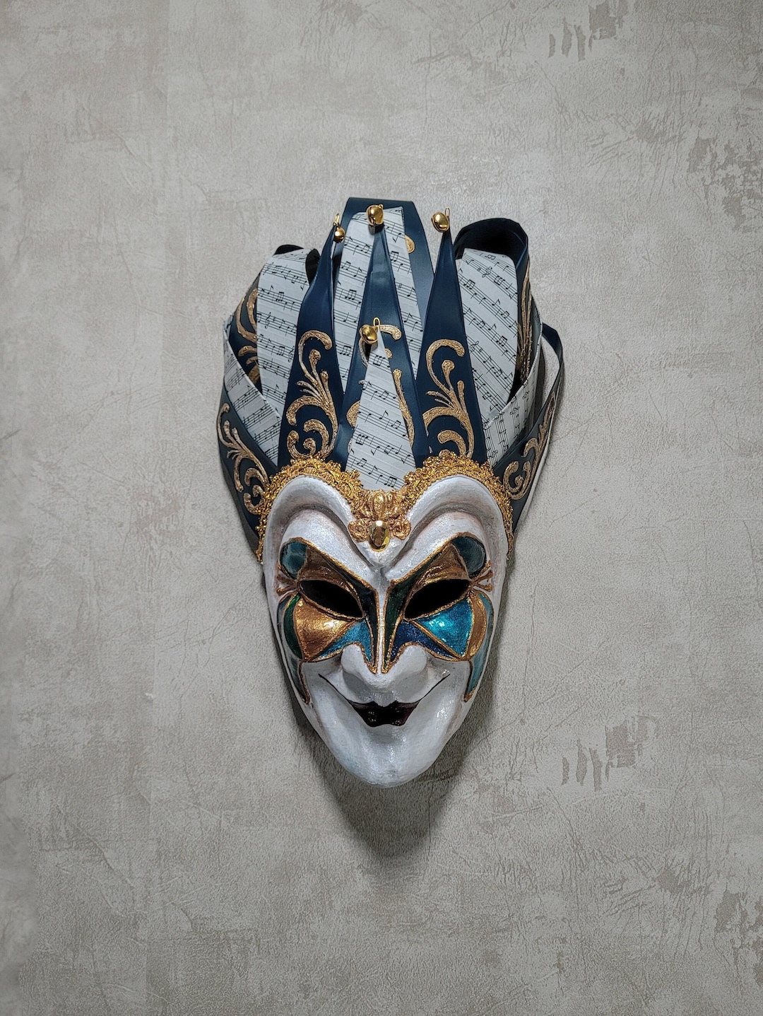Venetian Mask Joker Mask Rio Venice Carnival Jester - Etsy