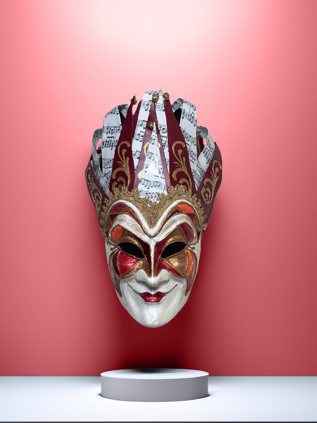 Venetian Mask Red Mask Joker Mask Rio Venice Carnival Jester Masquerade ...