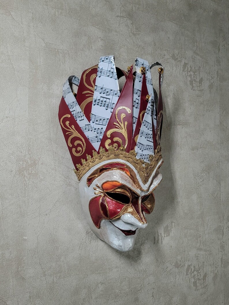Venetian Mask Red Mask Joker Mask Rio Venice Carnival - Etsy