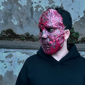 Slipknot Alessandro Venturella "vman" Mask - Red and Black Mask - Metal ...