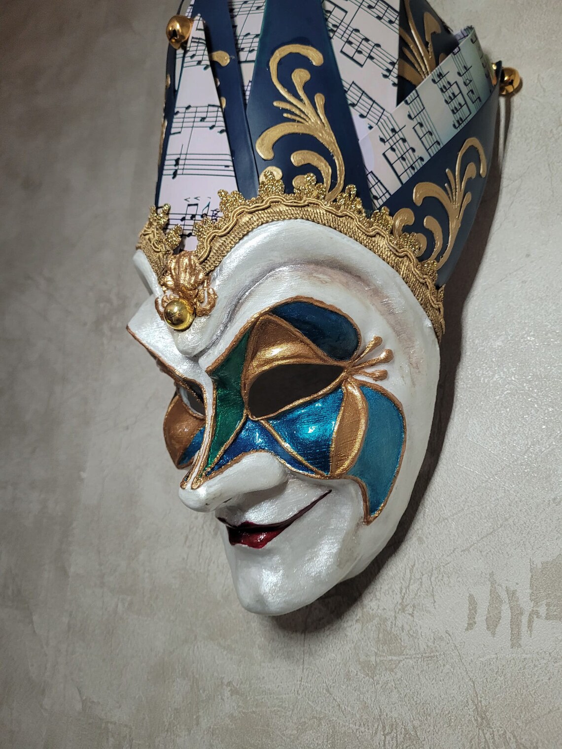 Venetian Mask Joker Mask Rio Venice Carnival Jester - Etsy