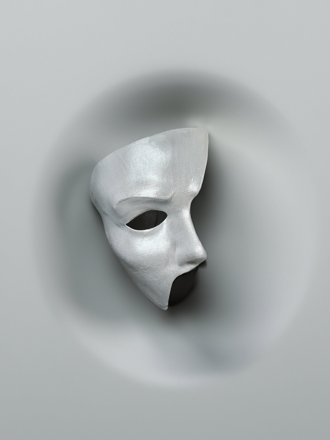 Phantom of the Opera Movie, Musical Mask - White Half Face Erik Ghost ...