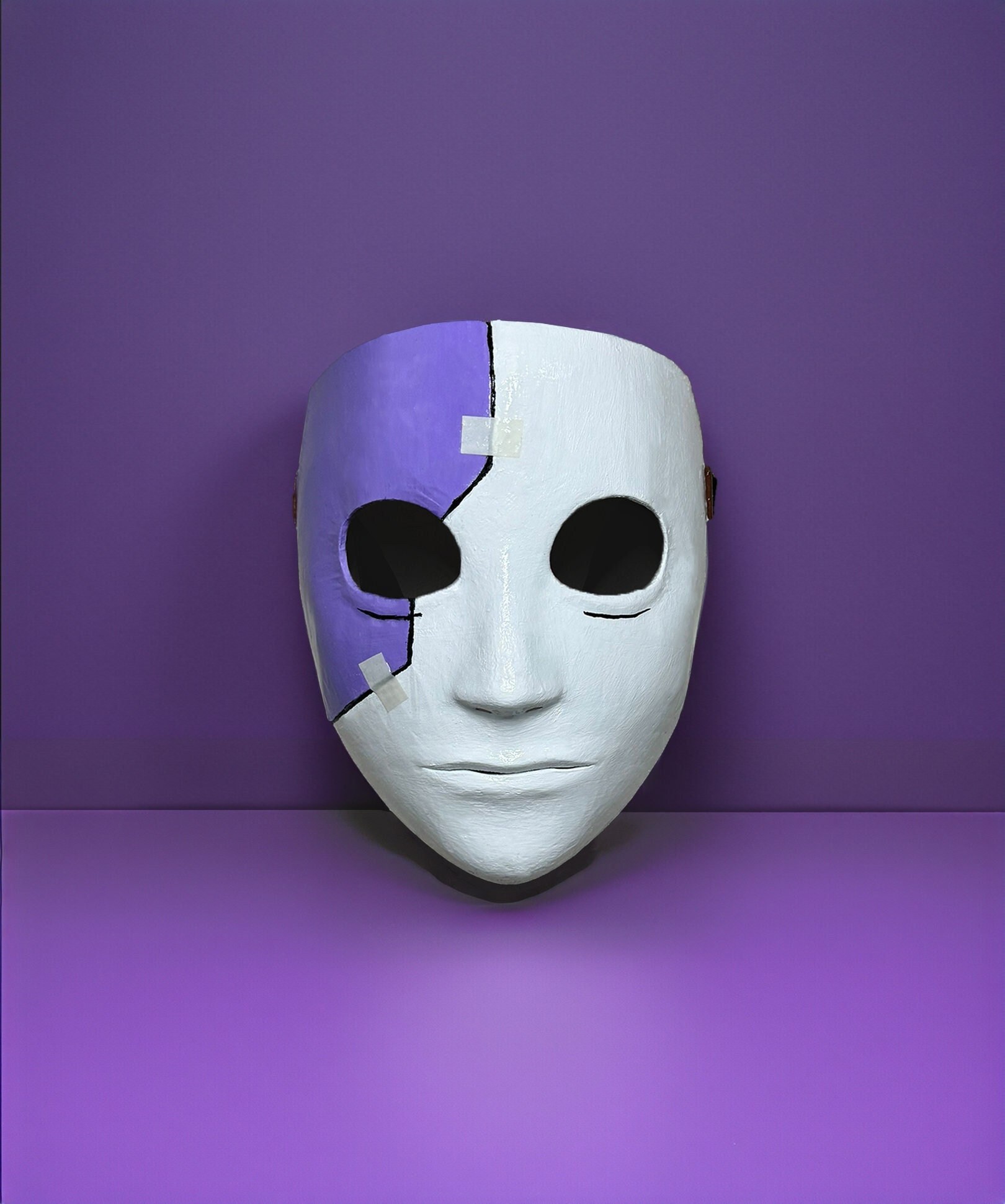Sally Face Mask for Cosplay Purple and White Mask Sal Fisher Prosthesis ...