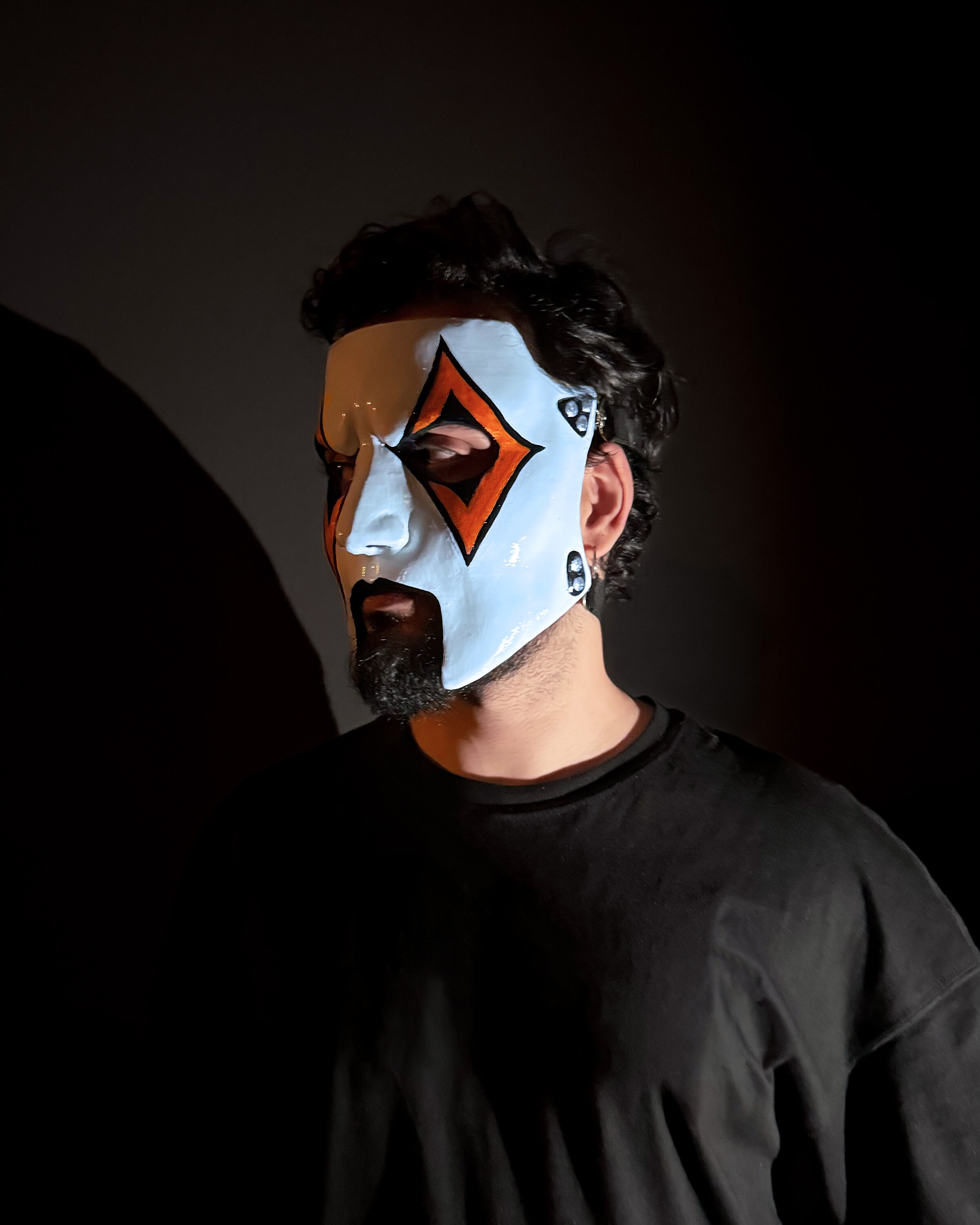 Slipknot Jim James Root New Design Mask - Orange and Black Detail ...