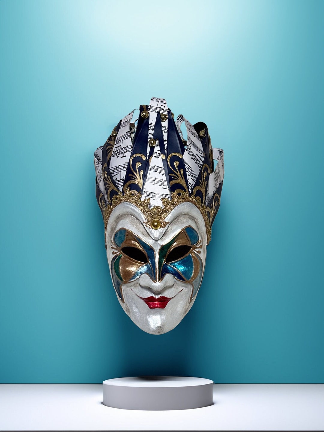 Venetian Mask Joker Mask Rio Venice Carnival Jester - Etsy