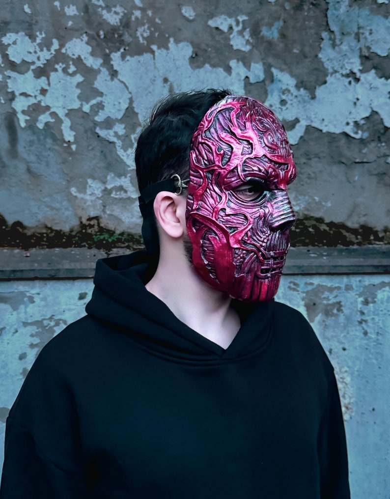 Slipknot Alessandro Venturella "vman" Mask - Red and Black Mask - Metal ...