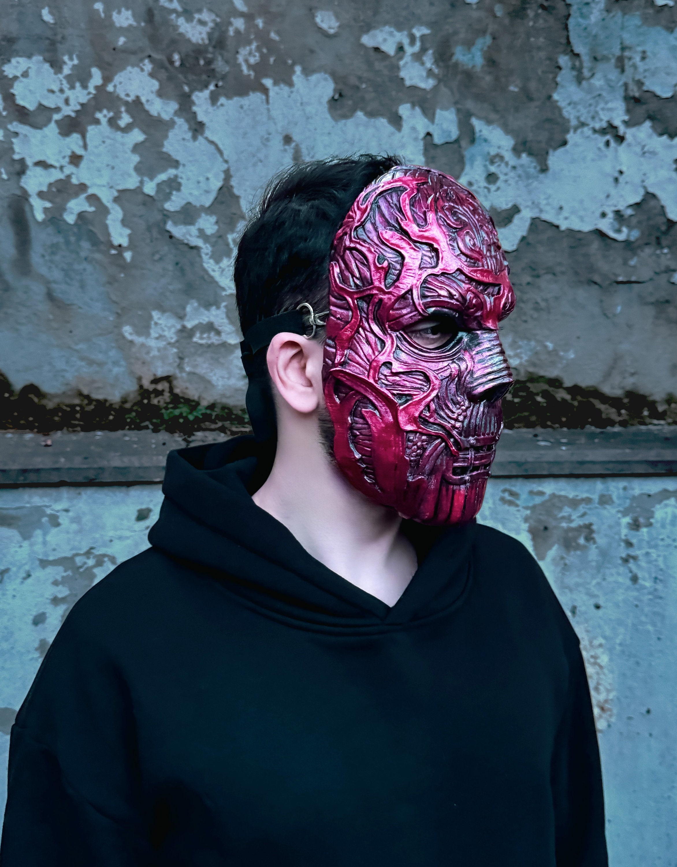 Slipknot Alessandro Venturella "vman" Mask - Red and Black Mask - Metal ...