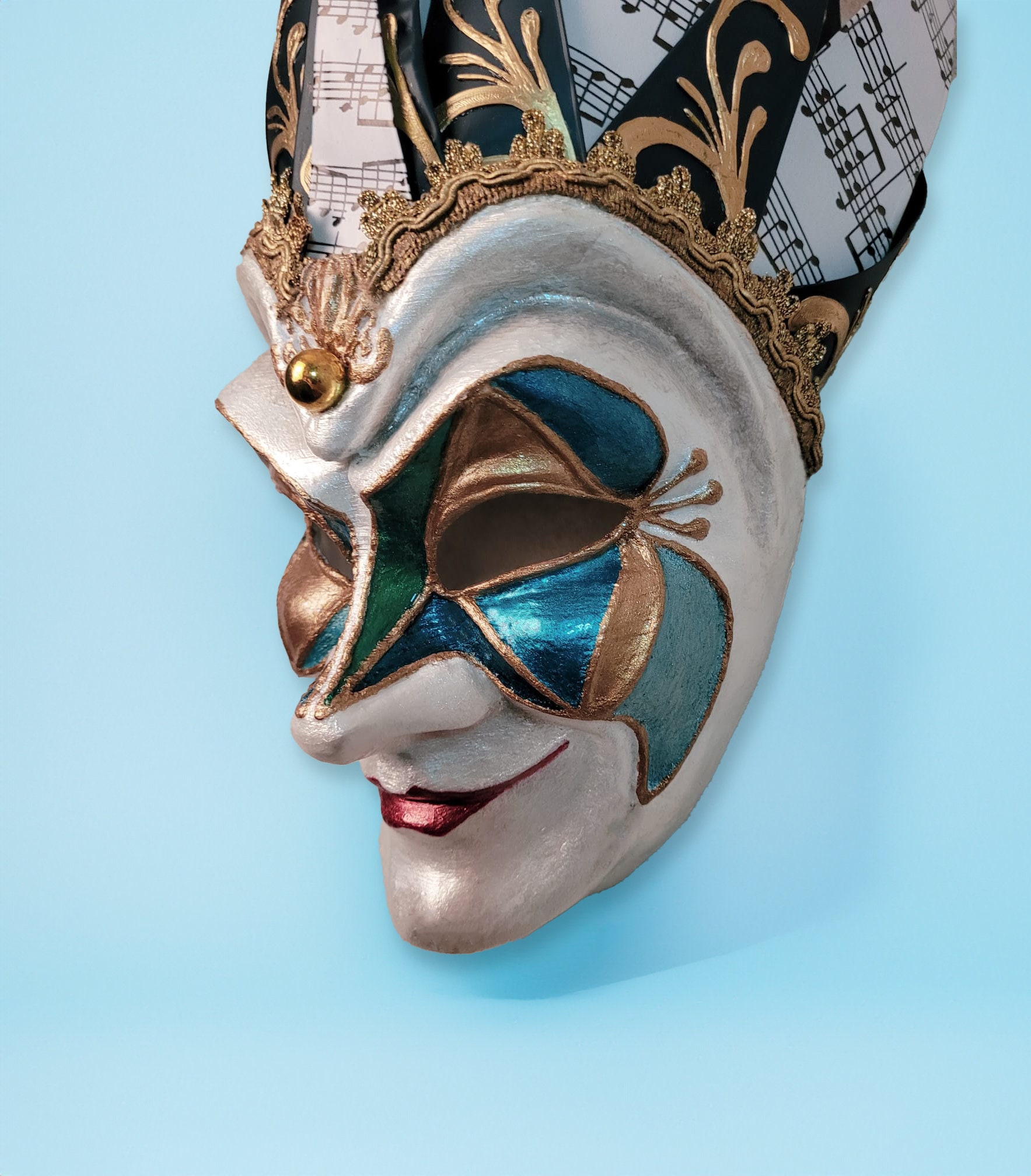 Venetian Mask Joker Mask Rio Venice Carnival Jester - Etsy