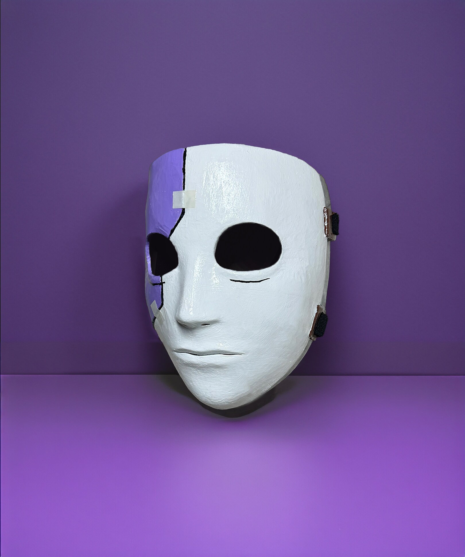 Sally Face Mask for Cosplay Purple and White Mask Sal Fisher Prosthesis ...