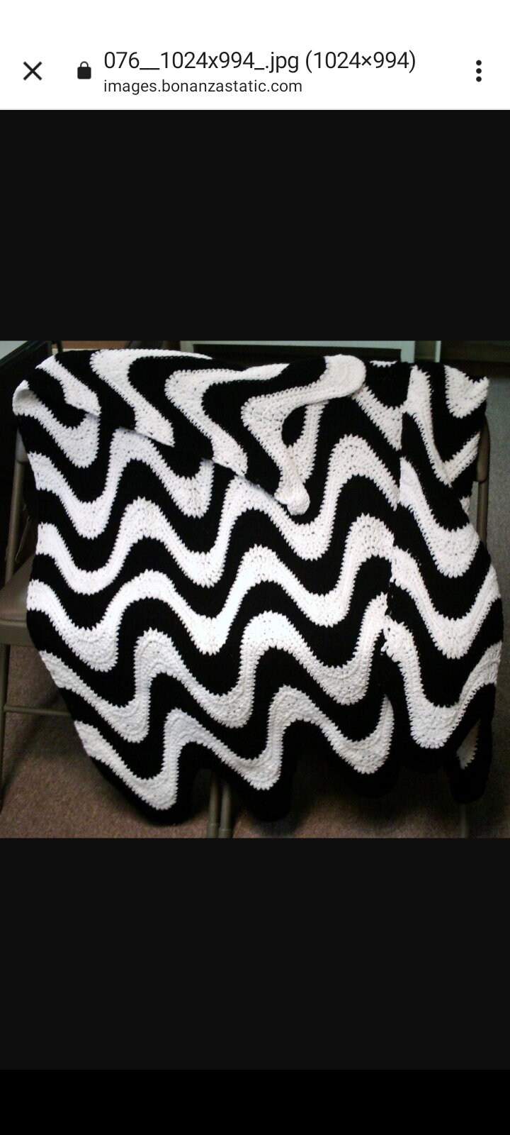 2 Color Exaggerated Ripple Afghan Crochet Pattern - Etsy