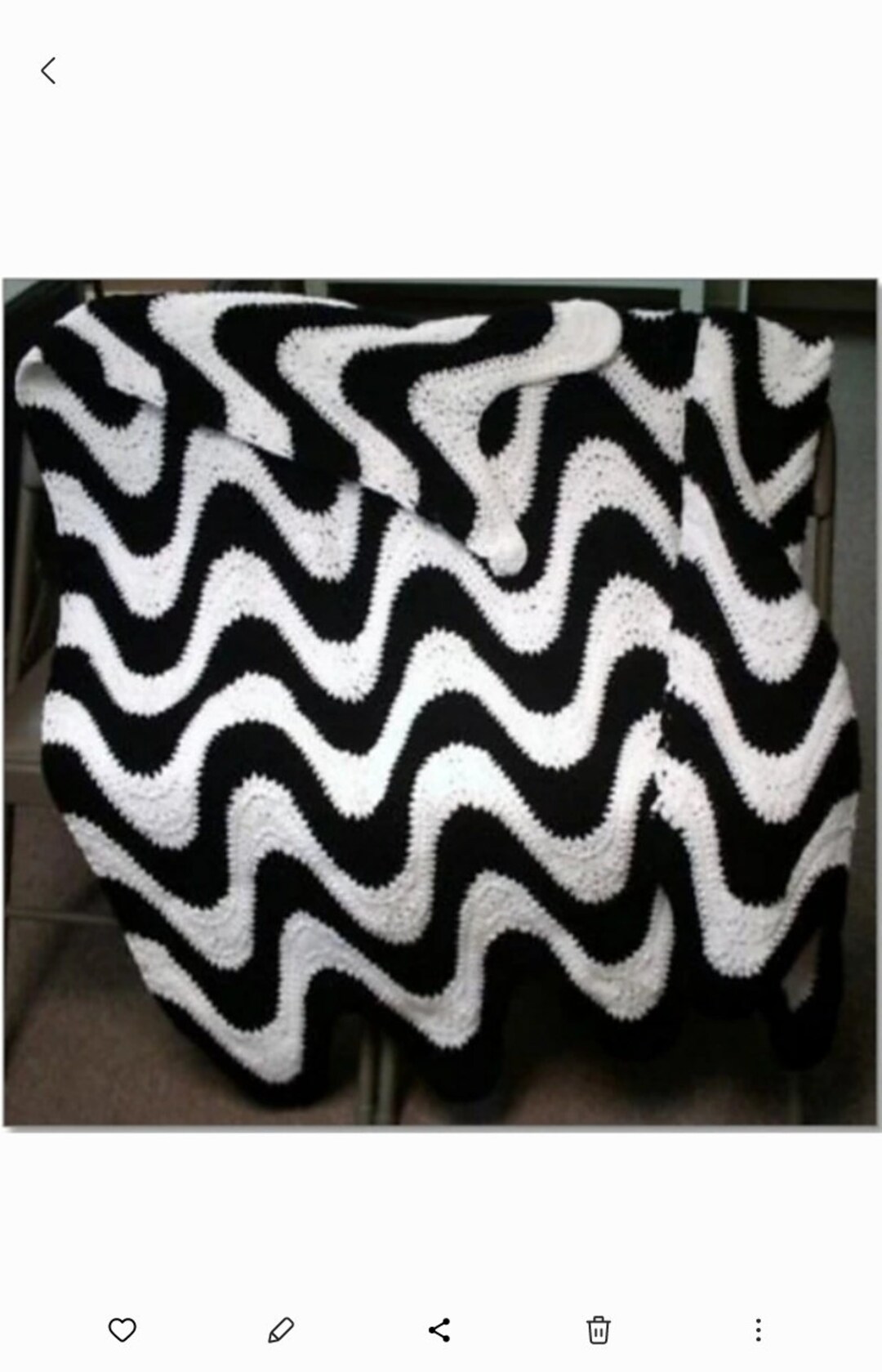 2 Color Exaggerated Ripple Afghan Crochet Pattern - Etsy