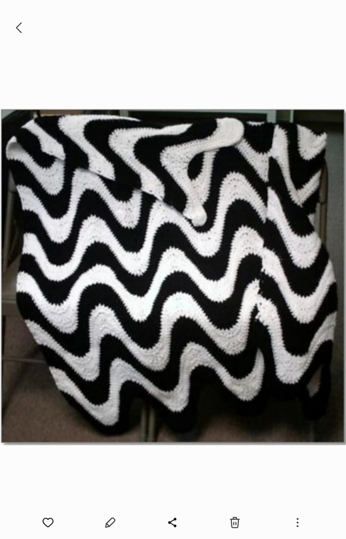2 Color Exaggerated Ripple Afghan Crochet Pattern - Etsy