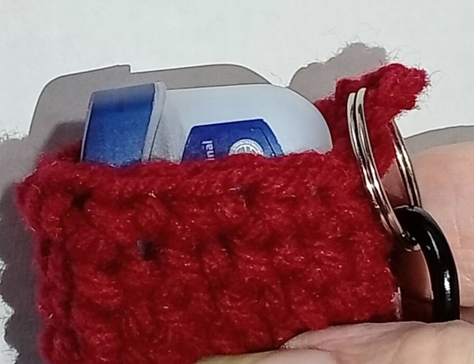 Keyring Holder Carrier for 0.25 Oz. and 1.75 Oz. Vaseline Jars Crochet ...
