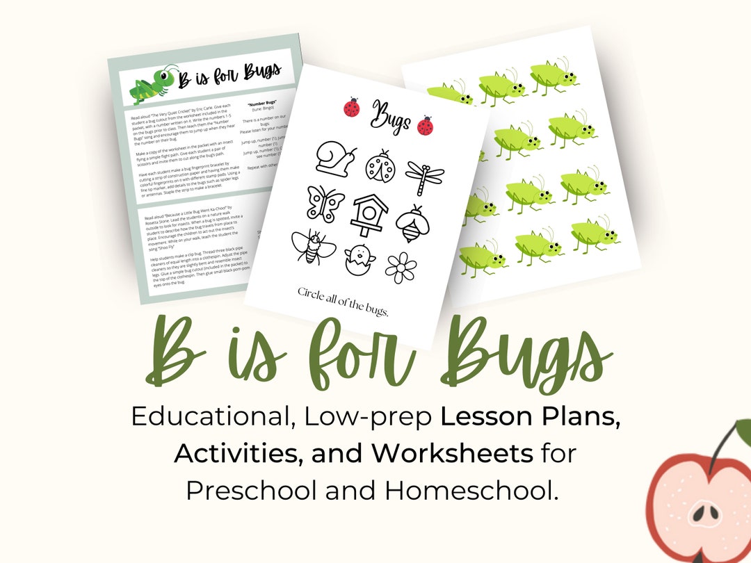 Bugs Theme Printable Preschool Lesson Plans | Printable Activities and ...