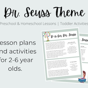 Dr. Seuss Theme Preschool Curriculum Printable | Homeschool Lesson Plan ...