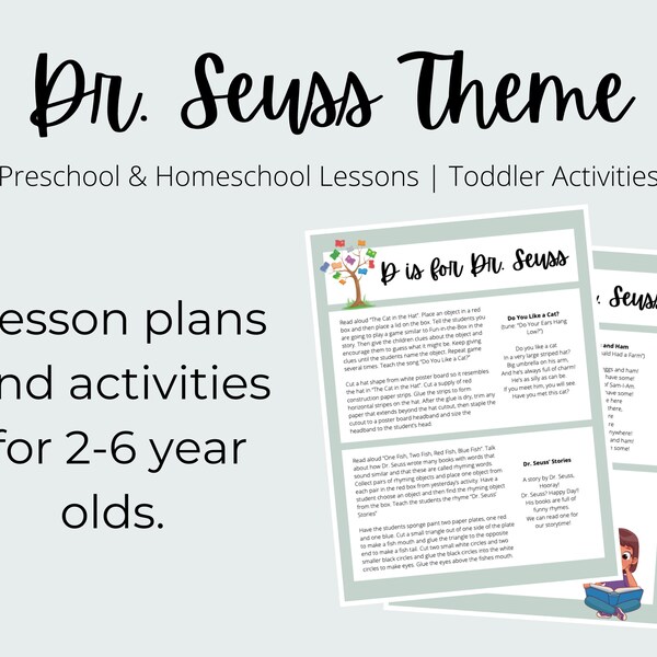 Dr. Seuss Lesson Plan - Etsy