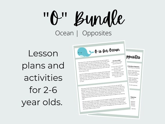 O Theme Preschool Curriculum Bundle Homeschool Lesson Plan - Etsy